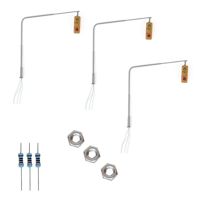 USEFUL PAINTED SIGNALS With Wires Be Lighted LEDs Model Signal LED ...