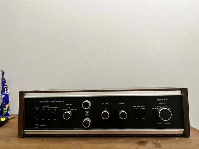 VINTAGE PRINZ SOUND A-5000 Stereo Amplifier AC Outlet 300w Phono ...