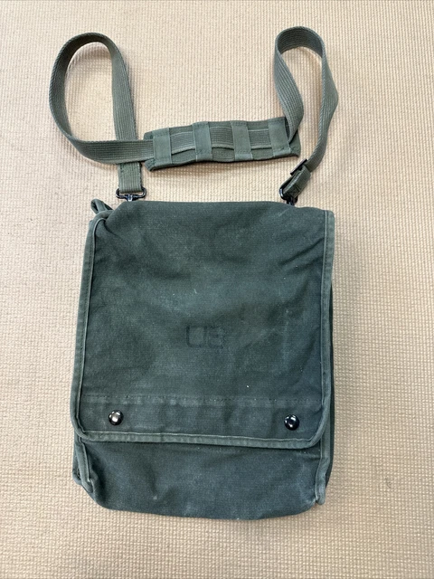 VINTAGE U.S MILITARY Map Case Canvas Bag With Shoulder Strap Usa Made ...