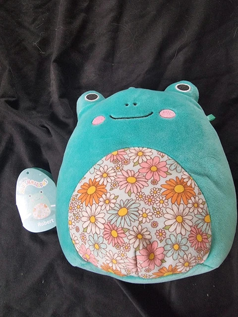 SQUISHMALLOWS 7.5-INCH-ROBERT THE Aqua Frog with Floral Belly - New ...