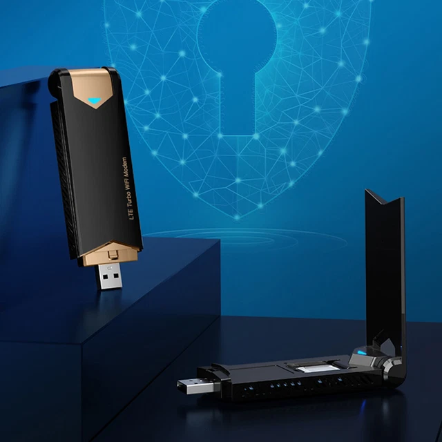 USB WIFI MODEM Adapter with Dual External Antennas Mobile Router (Black ...