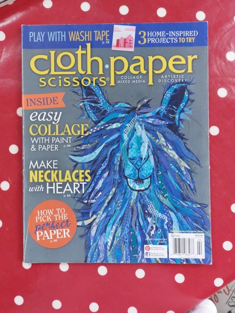 CLOTH PAPER SCISSORS Magazine Jan Feb 2014 Issue 52 Mixed Media Collage ...