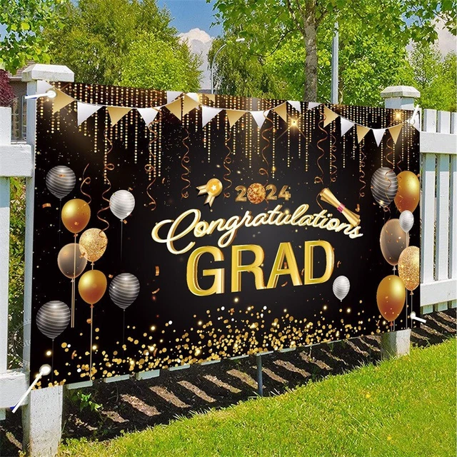 GRADUATION DECORATIONS CLASS of 2024 ,Large Congrats Grad Banner ...