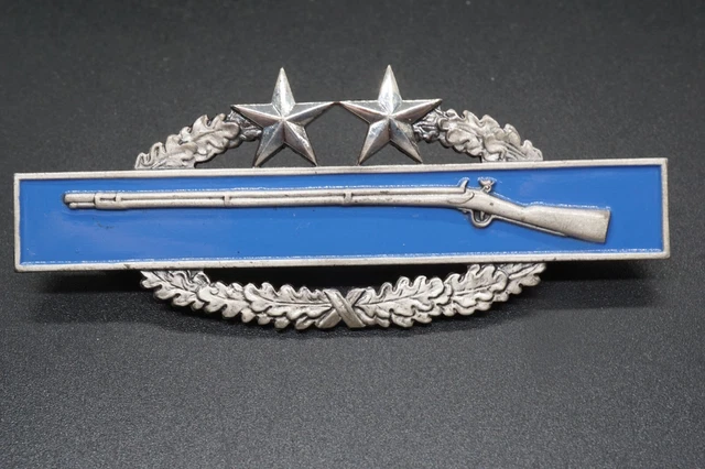 KOREAN - VIETNAM War Army CIB Combat Infantry Badge With 2 Stars RARE ...