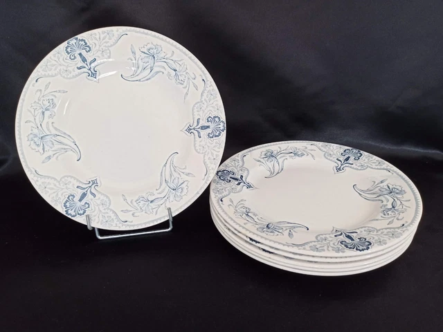 6 KELLER AND GUÉRIN LUNÉVILLE EARTHENWARE FLAT PLATES BAYEUX model lot2 ...