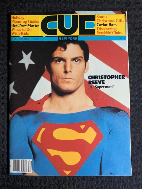1978 DEC 8 CUE New York Magazine FVF 7.0 Christopher Reeve in Superman ...