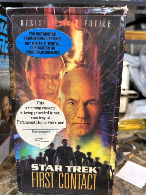 VHS STAR TREK First Contact Screener Rare Lenticular Cover Sci Fi ...