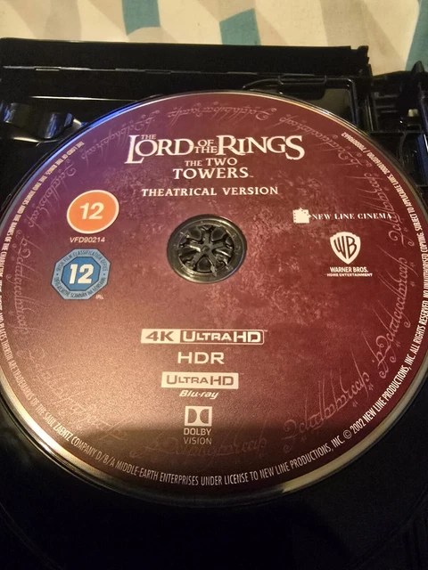 LORD OF THE rings the two towers 4k Theatrical Version Disc Only £13.20 ...