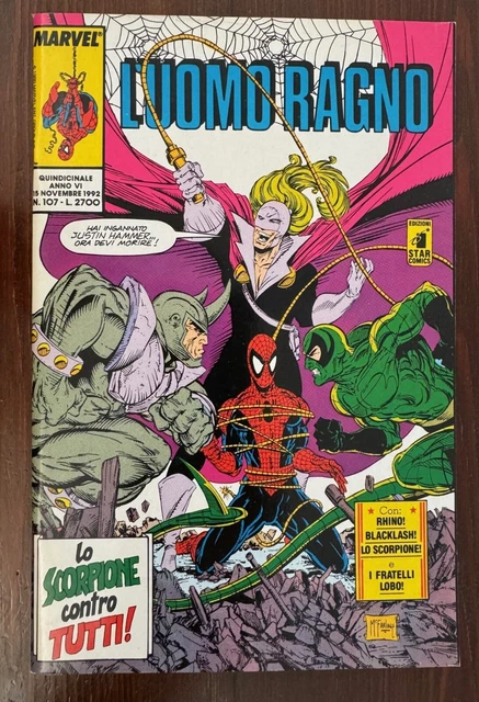 L' UOMO RAGNO n° 107 ediz. Star Comics del 1992 - Spiderman OTTIMO ...