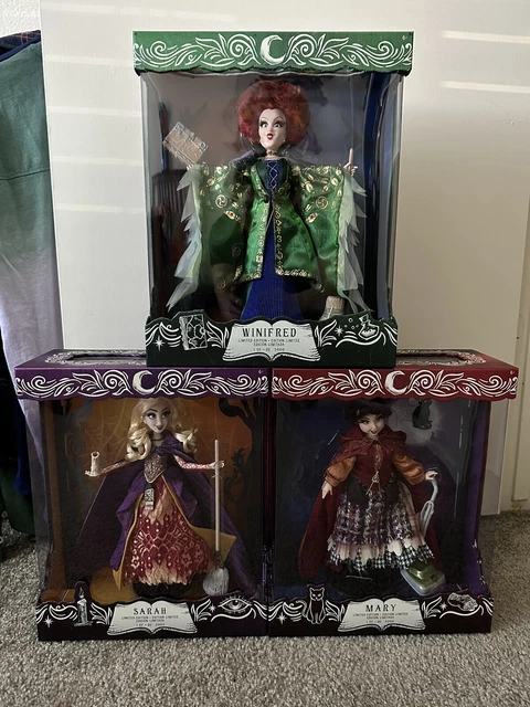 DISNEY STORE LIMITED Edition Hocus Pocus Sanderson Sister’s Dolls Set ...