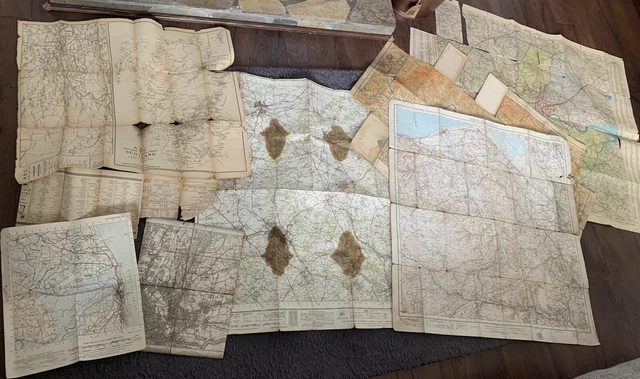 OLD VINTAGE SHEET Maps Road Railway Map Scotland London Mystery Bundle ...