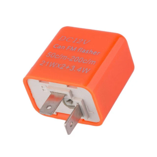 2 PIN SPEED Adjustable LED Flasher Relay Motorcycle Turn Signal ...
