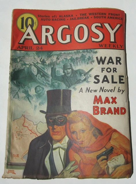 ARGOSY MAGAZINE APRIL 24 1937 Good Grade Max Brand War for Sale Pt 1 ...