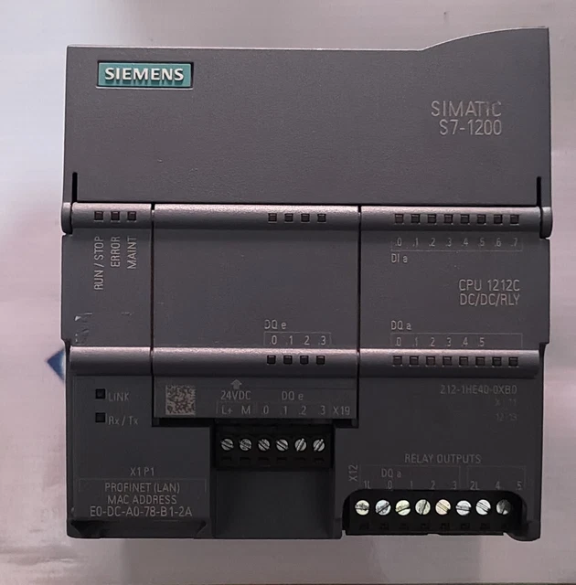 SIEMENS SIMATIC S7-1200 6Es7212-1He40-0Xb0 Cpu1212C Voltage 24Vdc Fast ...