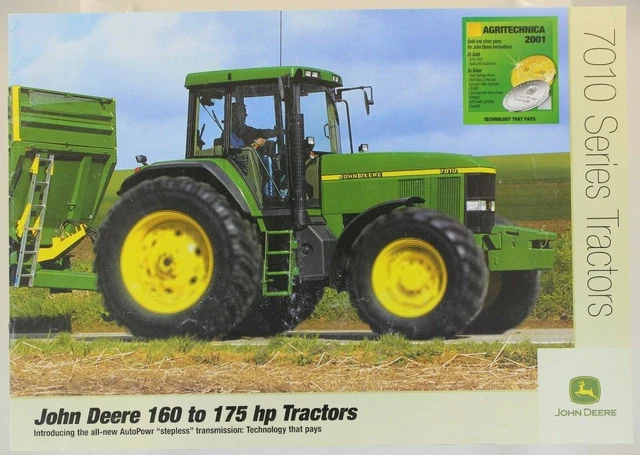 PROSPECTUS BROCHURE JOHN Deere tracteur serie 7010 tractor traktor prospekt EUR 39,99 - PicClick IT
