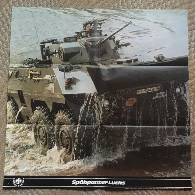BUNDESWEHR POSTER HEER "Spähpanzer Luchs" 59cm x 59cm, 70er Jahre EUR ...