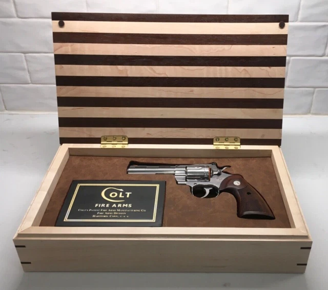 DELUXE CUSTOM COLT Python Anaconda box, Presentation Case, Walnut ...