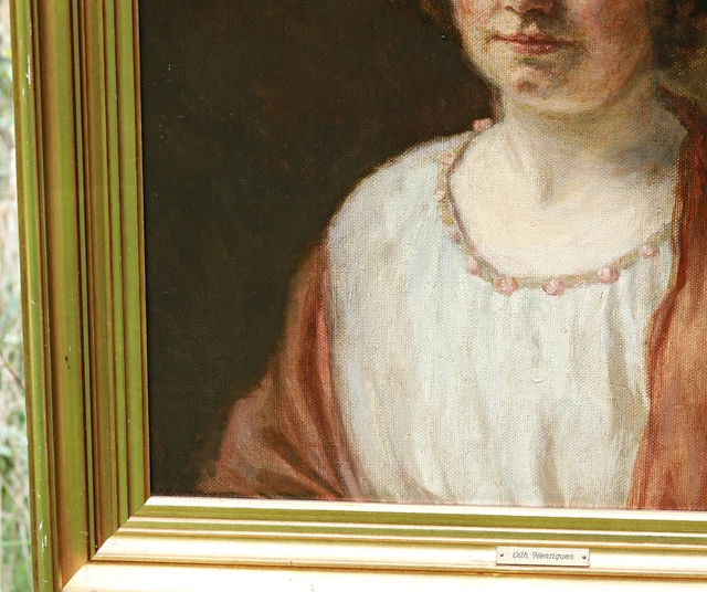 VILHELM HENRIQUES (1894-1966) Oil Painting Women's Portrait On Canvas ...