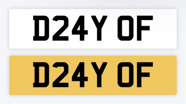 DAY OF PRIVATE number plate cherished registration D24 YOF personal car ...