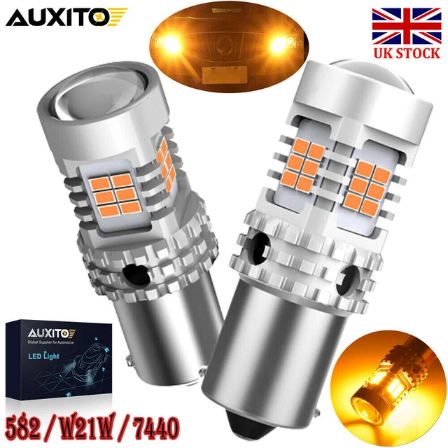 BAU15S PY21W 581 Indicator Led Amber Yellow Cob Car 1157 Signal Light ...