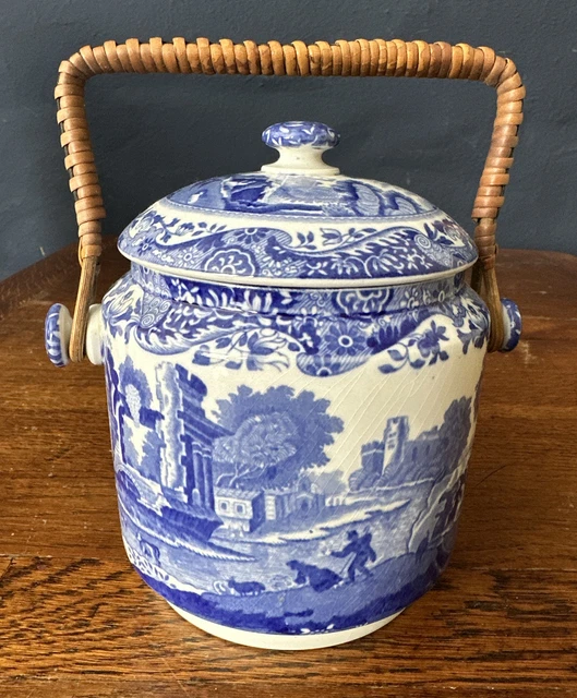 COPELAND SPODE BLUE & White Biscuit Barrel 'Italian' Pattern £28.50 ...