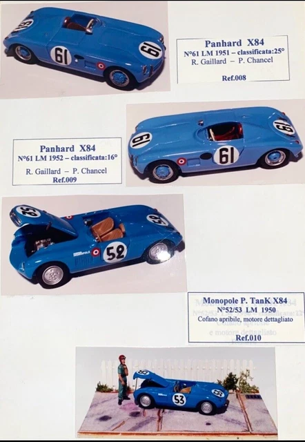 DECAL PANHARD MONOPOLE X84 Le Mans 1950 LM 1951 LM 1952 LM 1953 LM 1954 ...