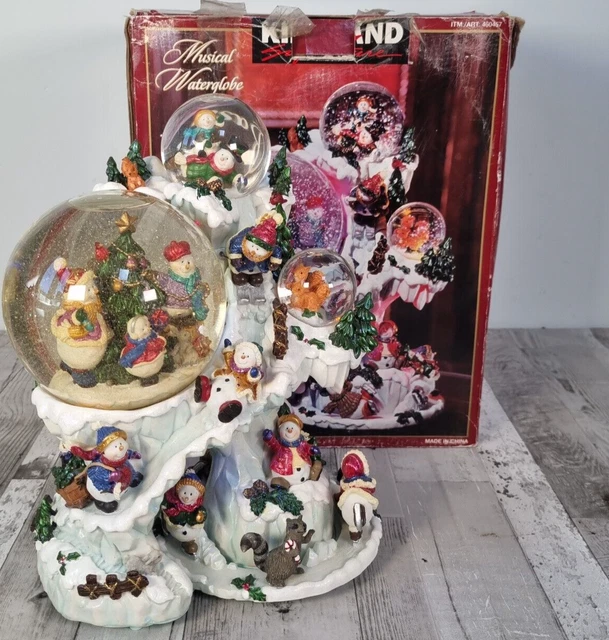 KIRKLAND SIGNATURE MUSICAL Waterglobe with Revolving Base Christmas ...