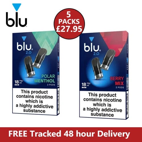BLU 2.0 (MYBLU) Pod Refills | All NEW Flavours & Strengths|FREE Tracked ...