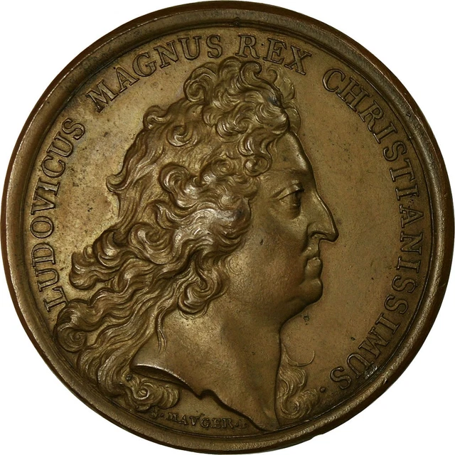 FRANCE, MÉDAILLE, LOUIS XIV, Prise de Dixmude et Deinze, 1695, Mauger ...