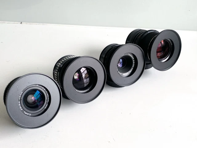 4 X ZEISS Cine Mod Lens Set 28mm 35mm 50mm 135mm Canon EF Full Frame £ ...