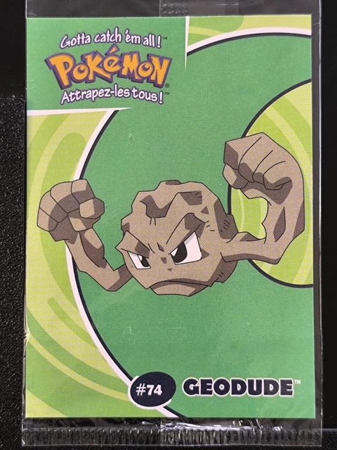 GEODUDE RACAILLOU 74 35/40 Carte Pokémon Stadium Tip Danone 2000 FR NEW ...