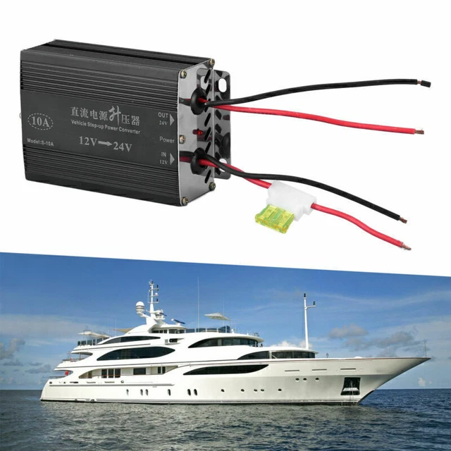 CAR POWER CONVERTER Boost Inverter Voltage Regulator 12V to 24V 240W ...