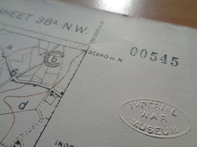 WW1 (1918) 1:20,000 Scale British Map (SHEET 36A NW) AIRE, Steenbeque ...