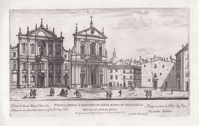 ROMA ROM ROME Chiesa Nuova Piazza Falda Kupferstich incisione engraving ...