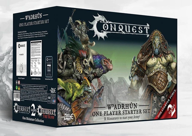 CONQUEST FIRST BLOOD Wadrun One Player Starter Set for Bellum Skirmish ...