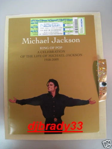MICHAEL JACKSON MEMORIAL Funeral Program Package With Ticket! Beware Of ...
