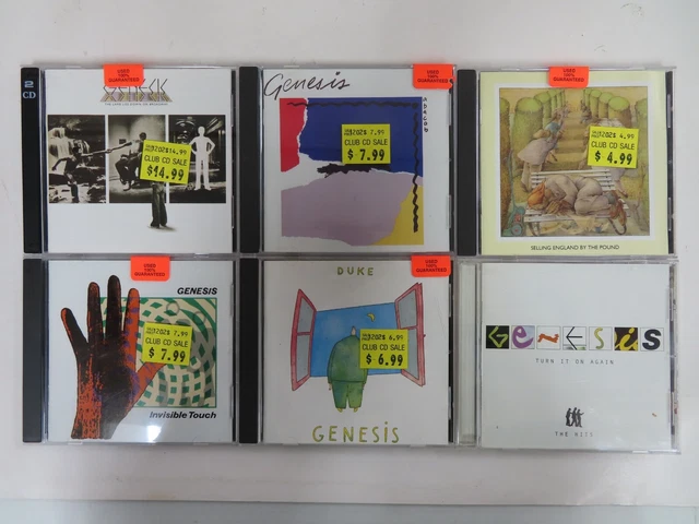 LOT OF 6 Genesis Music Cds - Lamb Lies Down On Broadway, Abacab, Duke ...
