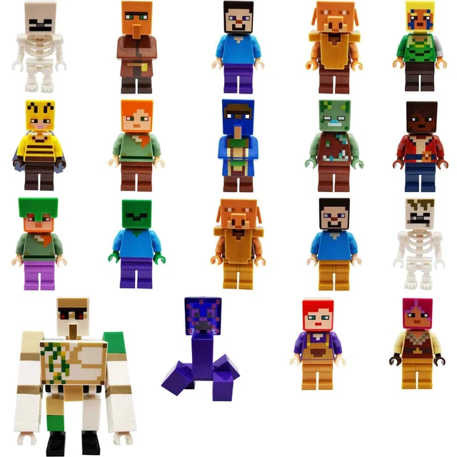 LEGO® MINECRAFT™ FIGURES | Alex | Steve | Villager | Zombie | Pig ...