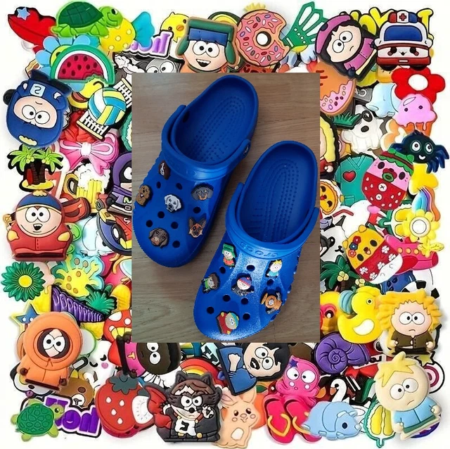 JIBBITZ KROKO SCHUH Charms Set 6 gemischte Figuren Anime Cartoon Sport ...