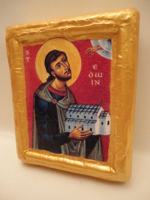 ICÔNE SAINT EDWIN de Northumbria icône icône icône religieuse anglaise ...