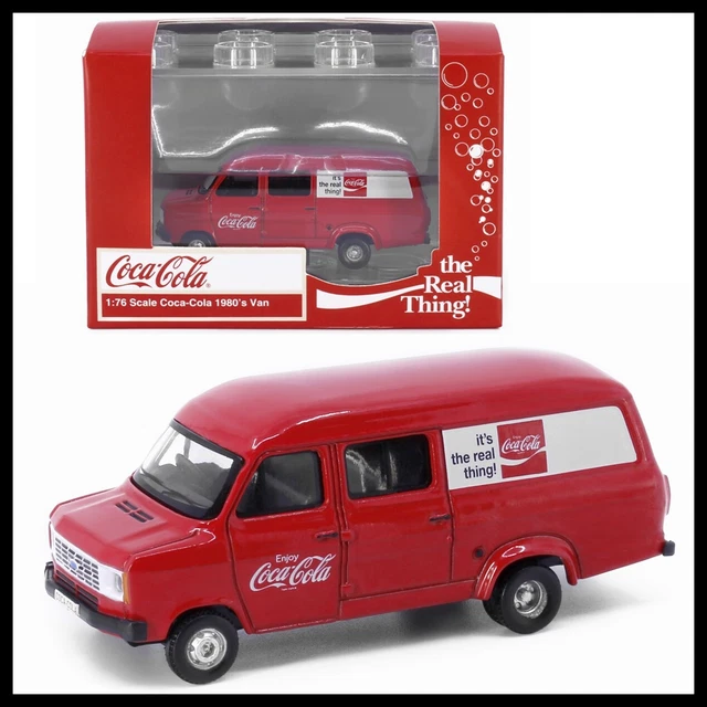 TINY COCA-COLA FORD Transit Mk 2 1980's Van 1/76 HONG KONG CITY Die ...