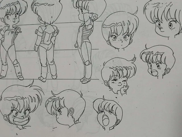 22 SHEETS GALL Force SD Anime Production Character Settei charactor ...