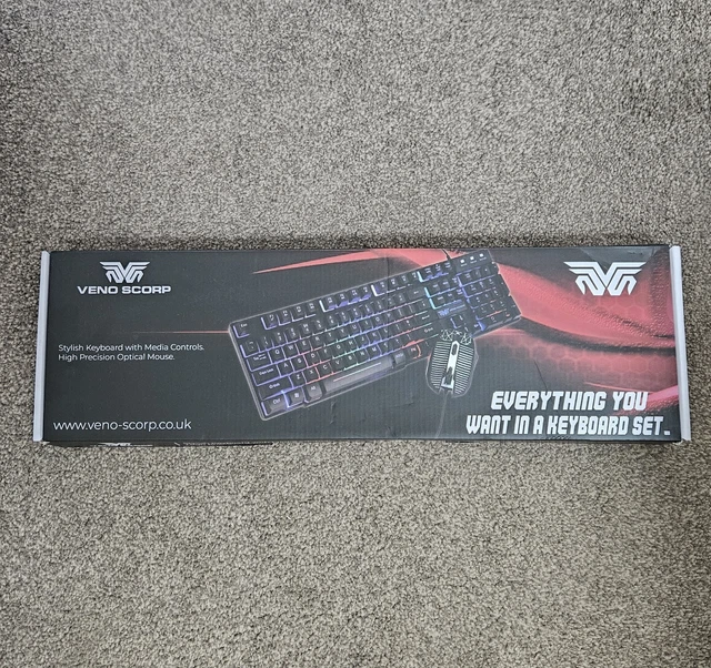 VENO SCORP GAMING Keyboard & Mouse Bundle NEW £10.00 - PicClick UK
