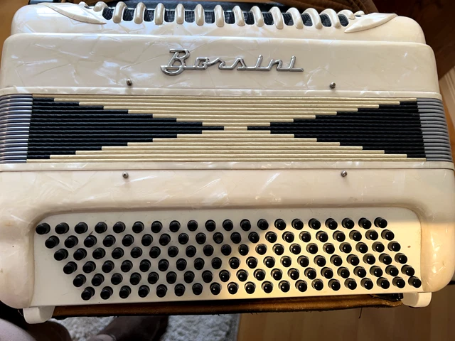 BORSINI ACCORDION WHITE Pearl Made in Italy with case $500.00 - PicClick CA