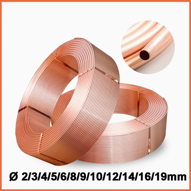 COPPER TUBE PIPE Coiled Flexible Microbore for Water/Gas/Plumbing & DIY ...