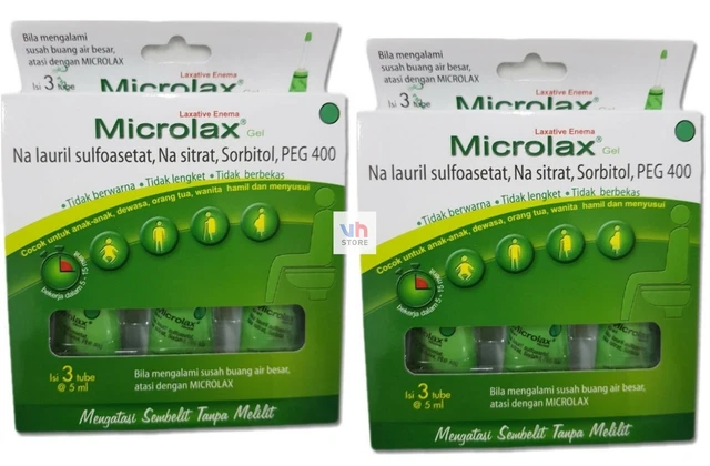 MICROLAX LAXATIVE ENEMA Relief Constipation Family Laxative Pack ...