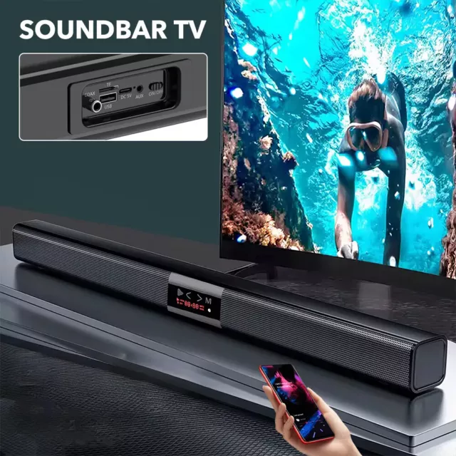 WIRELESS BLUETOOTH SOUND Bar TV Soundbar Subwoofer Speaker Home Theater Gaming £21.11 - PicClick UK