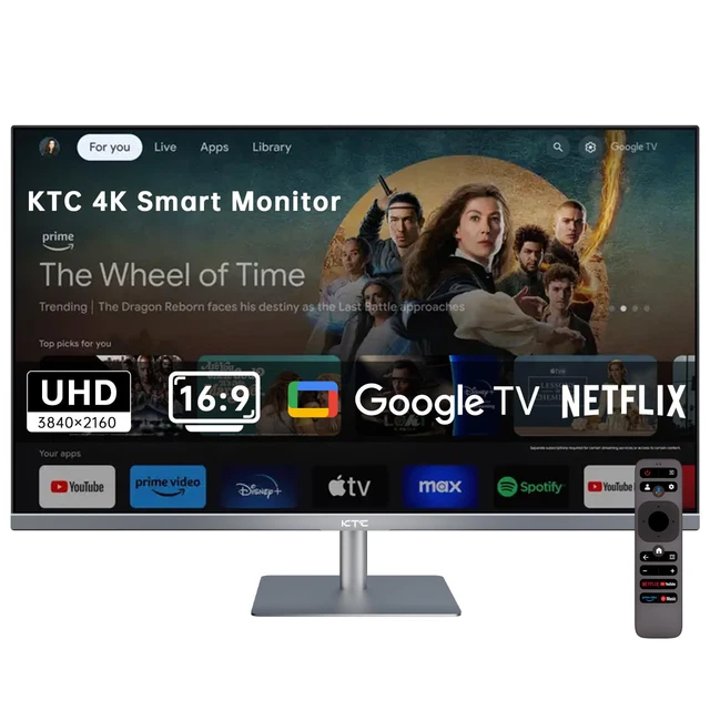 32 INCH 4K Smart Monitor, Google TV System UHD (3840x 2160) Smart TV ...