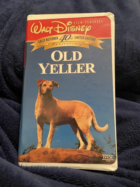 OLD YELLER 40TH ANNIVERSARY LIMITED EDITION VHS RESTORED WALT DISNEY! £ ...