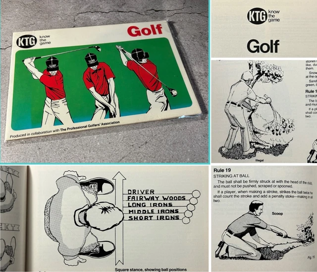 VINTAGE GOLF KNOW THE GAME KTG Sports How to Rule Book £19.95 - PicClick UK